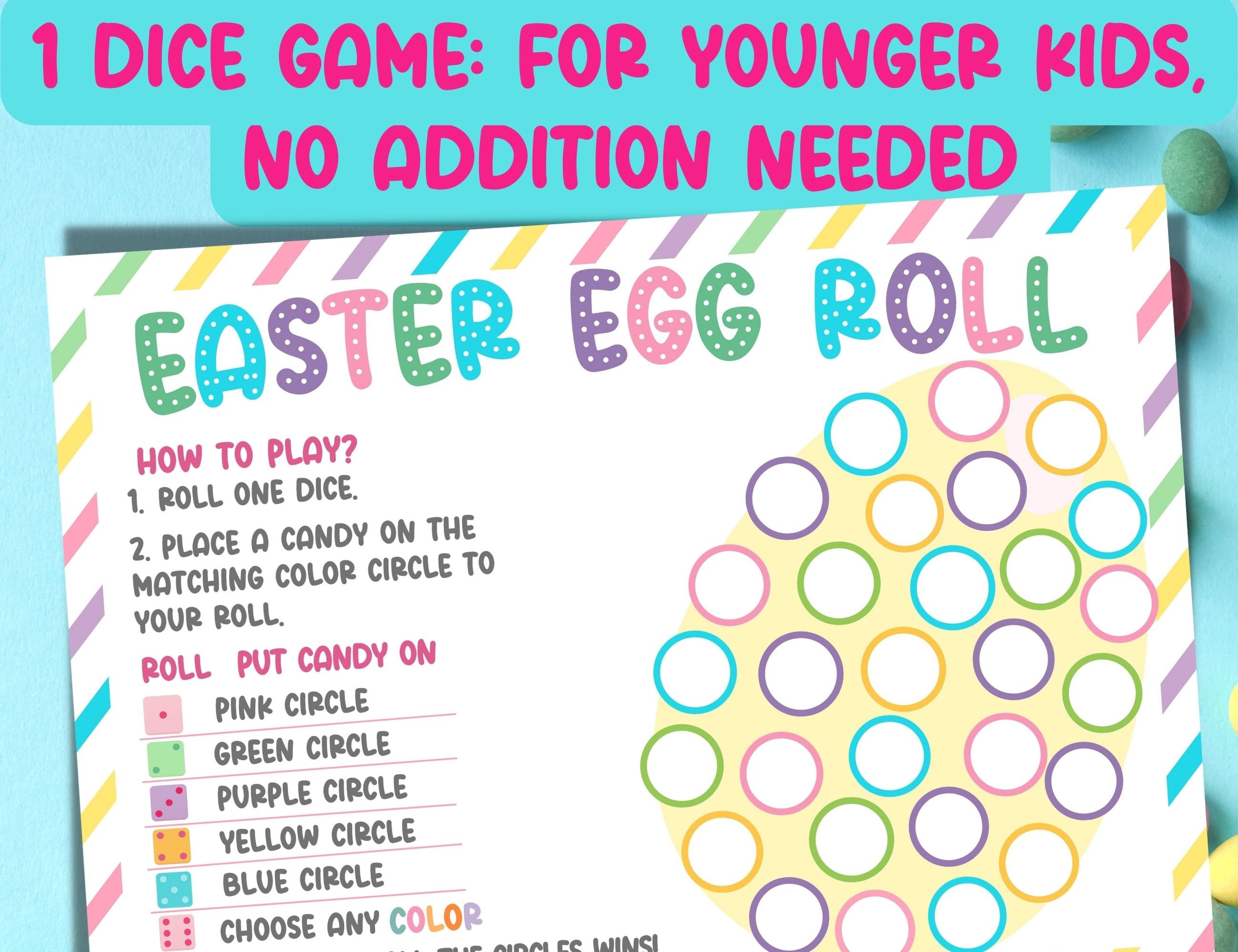 Easter Egg Dice Game, Printable Easter Dice Game for Kids, Fun Kids ...