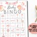 Baby Girl Shower Bingo Game, Girl Baby Bingo, 30 Prefilled Bingo Cards ...