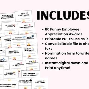 Funny Employee Awards Printable, Staff Employee Appreciation Award ...