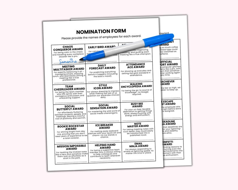 Funny Employee Awards Printable, Staff Employee Appreciation Award ...