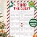 Printable Christmas Find the Guest Bingo Game, Find Someone Who Jingle ...