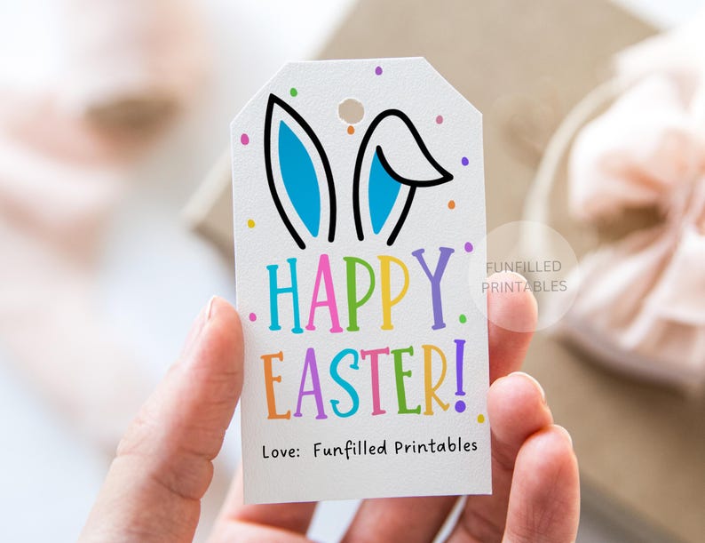 Editable Easter Gift Tags Printable Easter Kids Easter Basket Tag, Cute ...