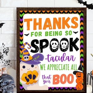 Halloween Staff Appreciation Sign Printable, Halloween Teacher ...