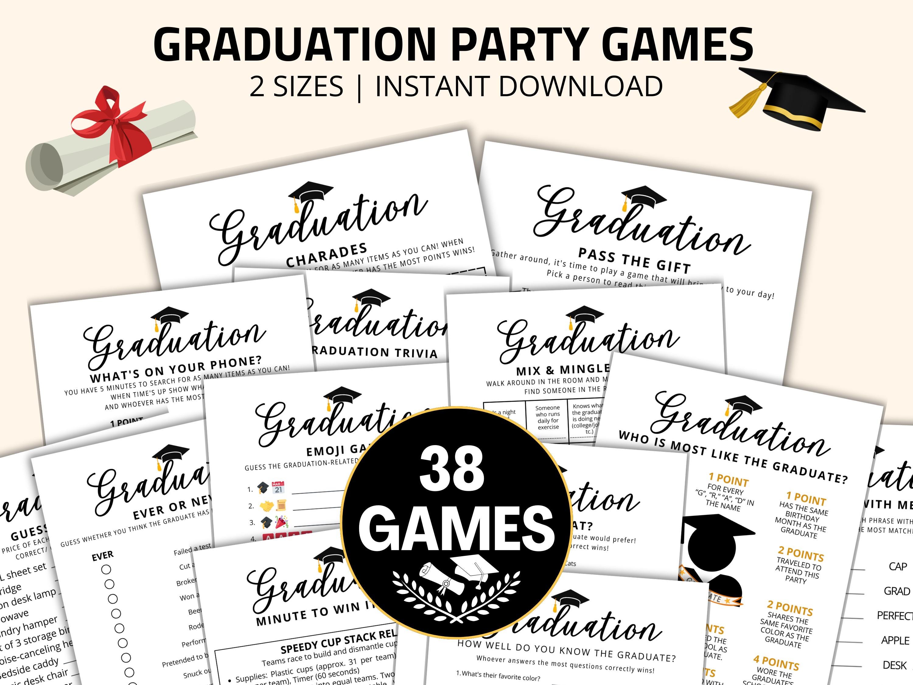Graduation Games 2026, Graduation Party Games, Class of 2026 Graduation ...