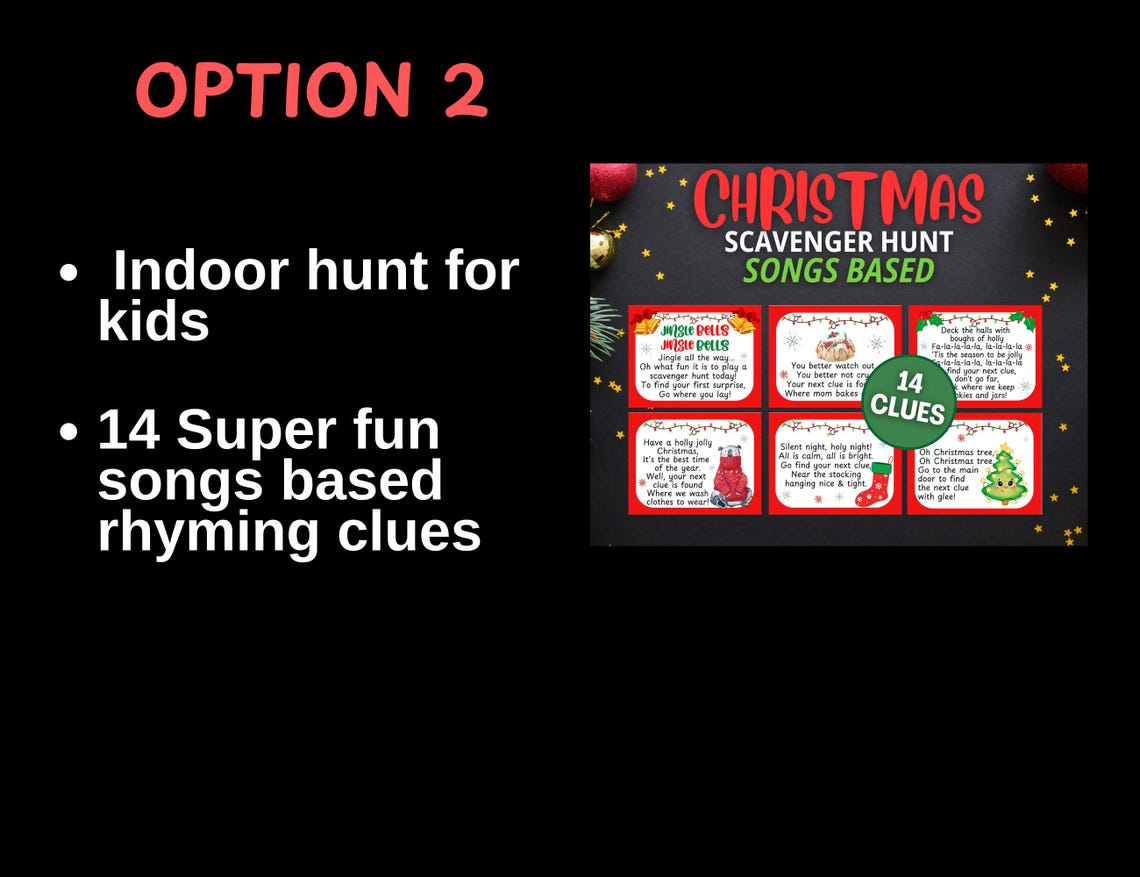 Christmas Scavenger Hunt for Kids Teens, at Home Xmas Scavenger Hunt ...