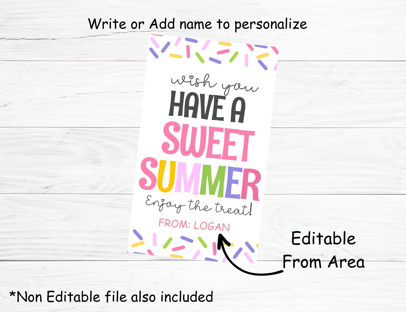Have A Sweet Summer Tag, Summer Gift Tags, End of School Year Gifts for ...