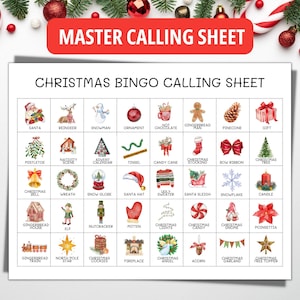 300 Christmas Bingo Cards, Christmas Game for Large Group, Printable ...