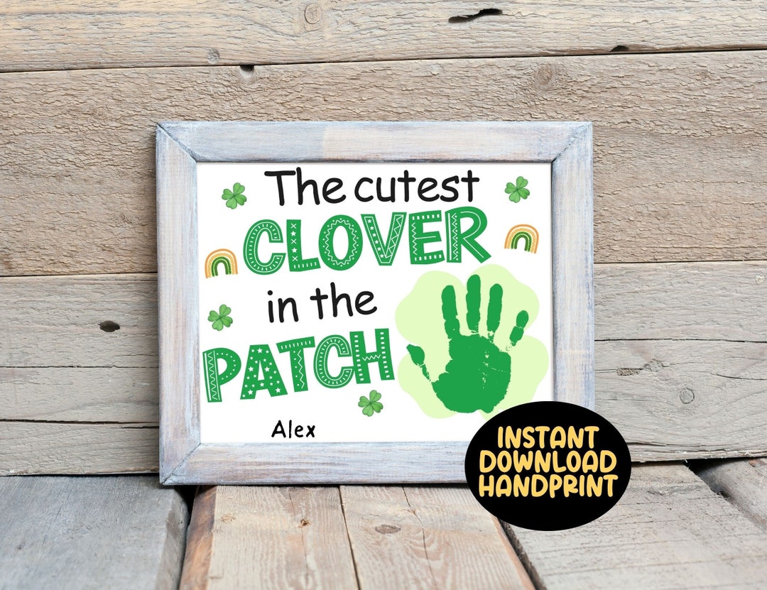 St Patricks Day Handprint Art, Shamrock Handprint Craft for Kids ...