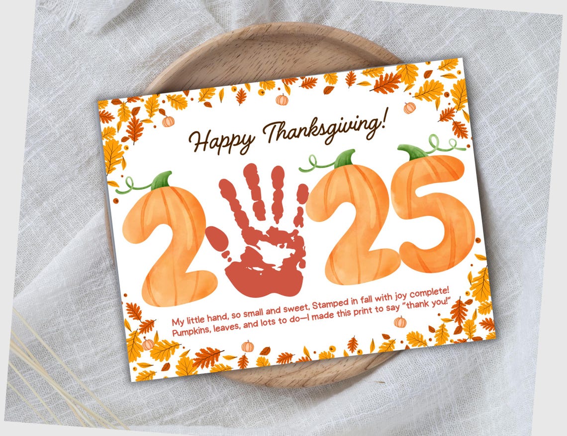 Thanksgiving Handprint Craft 2025 Thanksgiving Handprint Keepsake ...