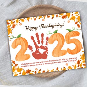 Thanksgiving Handprint Craft 2025 Thanksgiving Handprint Keepsake ...