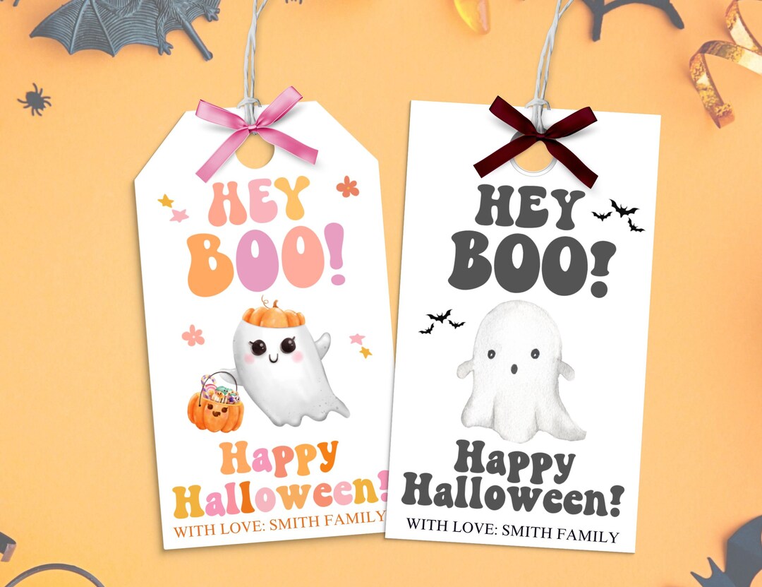 Halloween Favor Tags, Boo Gift Tags, Trick or Treat Favor Tags ...