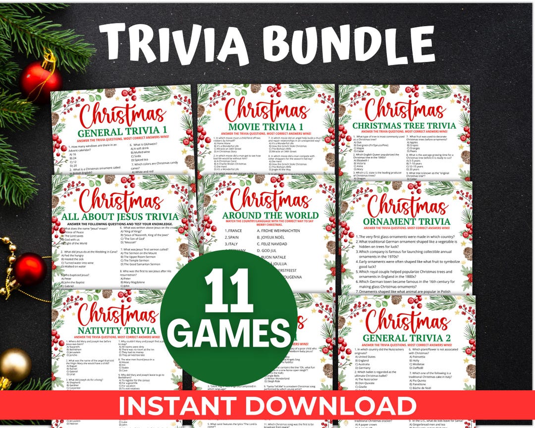Christmas Trivia Games, Printable Christmas Games Adults, Office ...