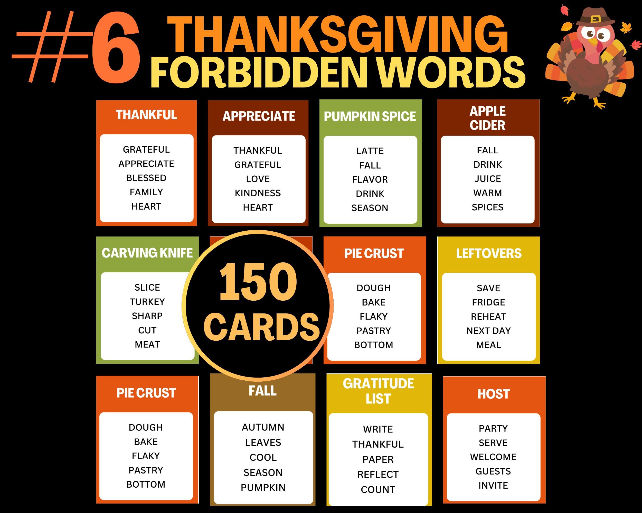 Thanksgiving Games Bundle, Family Thanksgiving Games for Adults Kids ...