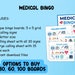 Medical Bingo, Nurse Bingo, 30 Printable Bingo Sheets, Nurse/doctor ...