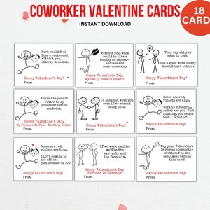 Funny Coworker Valentines Card, Work Valentine Cards, Office Valentines ...