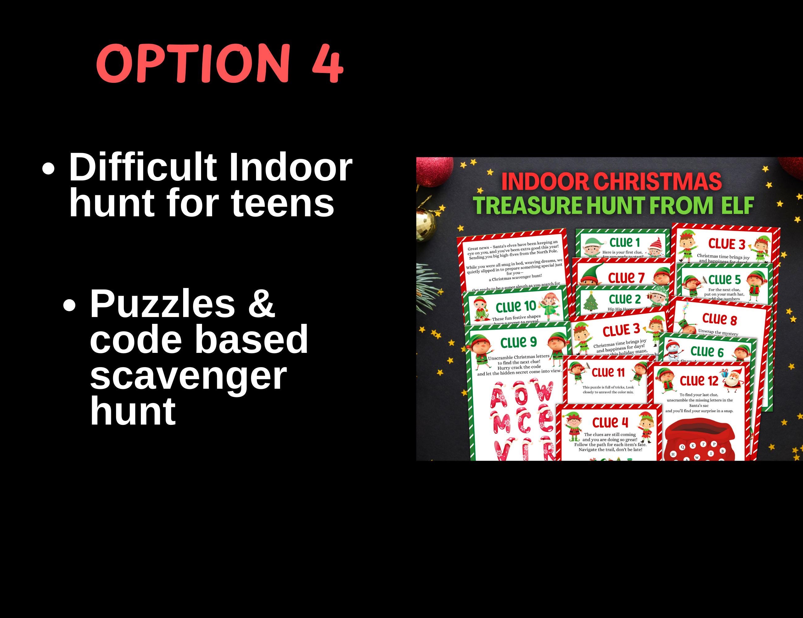 Christmas Scavenger Hunt for Kids Teens, at Home Xmas Scavenger Hunt ...