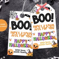 Printable Halloween Gift Tags, Cute Halloween Gift Tags, Kids Halloween ...