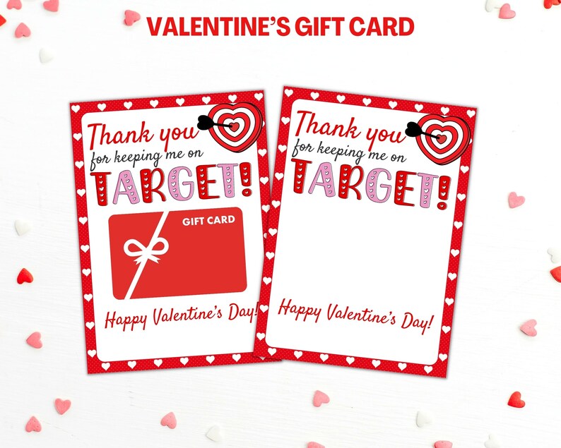Thanks for Keeping Me on Target Valentine Gift Card Holder, Teacher ...