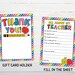 Thank You Teacher Appreciation Gift Printable, All About My Teacher ...
