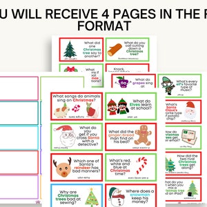 Printable Christmas Lunchbox Jokes, December Christmas Lunch Box Notes ...