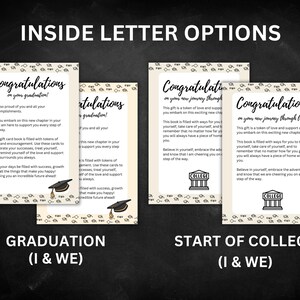 Graduation Gift Card Book Printable College Gift Card Book, Survival ...
