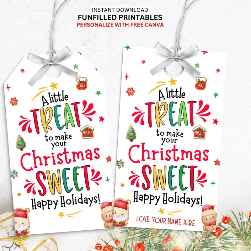 Christmas Treat Tags - Etsy