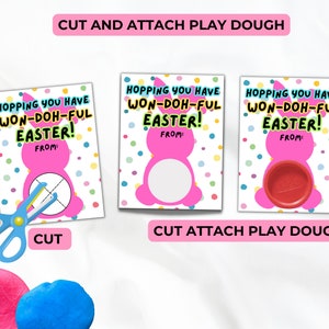 Easter Play Dough Gift Card Printable, Easter Play Doh Holder, Non ...