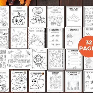Thanksgiving Printable Kids Activities, Table Activities, Kids ...