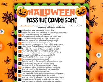 Halloween Pass the Candy Game, Halloween Activity, Pass the Prize Game ...