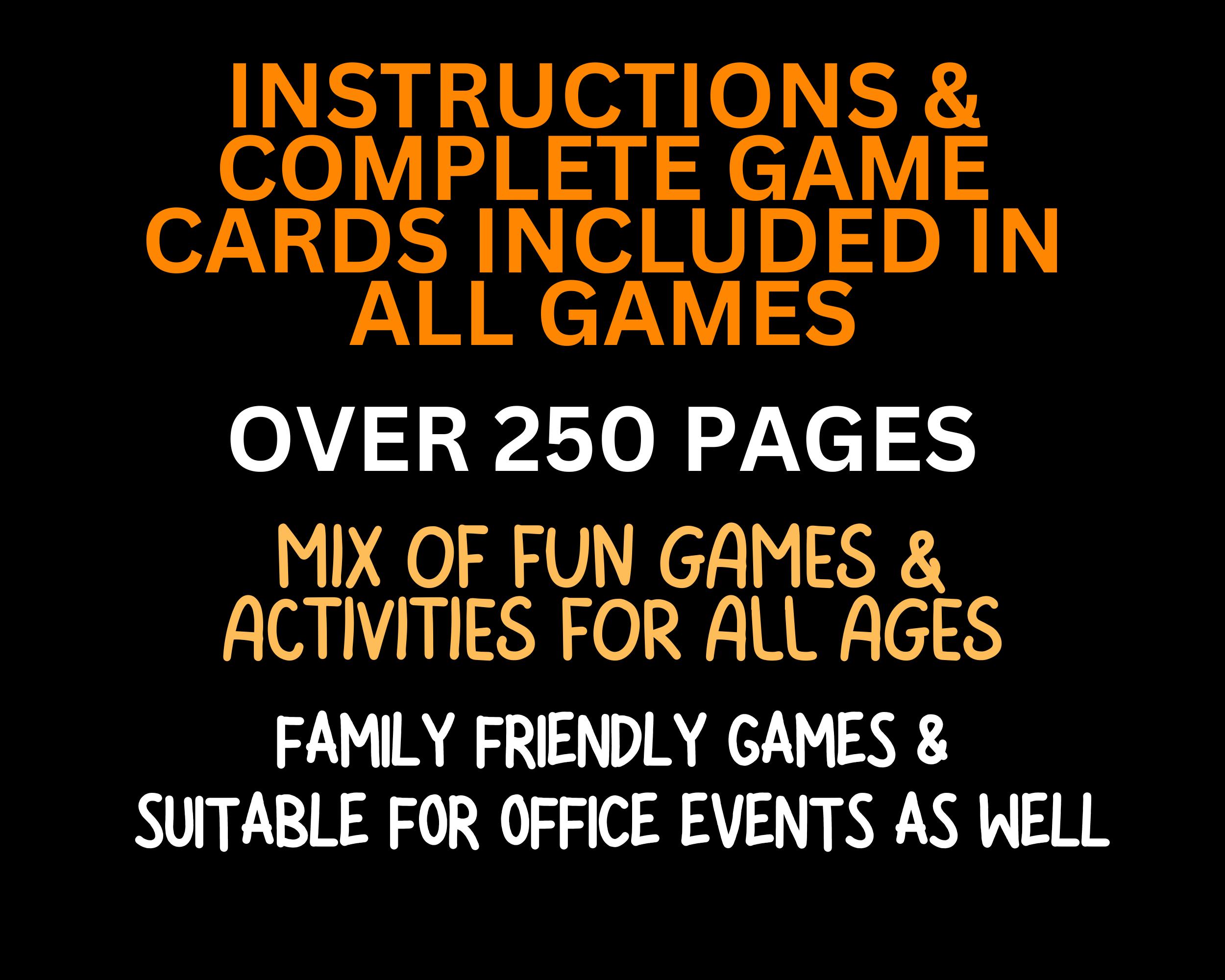 Thanksgiving Games Bundle, Family Thanksgiving Games for Adults Kids ...