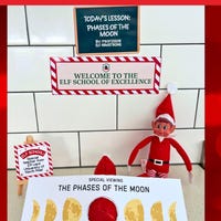 Printable Elf Moon Phases Props, Elf Moon Phases Scene, Elf School ...