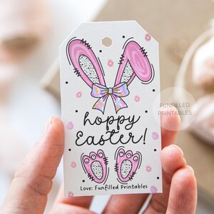 Hoppy Easter Tag, Easter Treat Bag Tags, Easter Tags for Kids, Easter ...