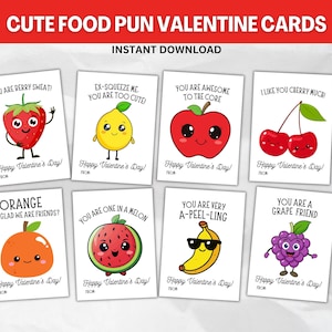 Food Pun Valentines Cards Printable Funny Punny Valentines Day Cards ...