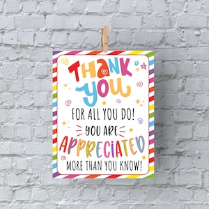 Employee Appreciation Day Sign Printable, Thank You Sign, Appreciation ...