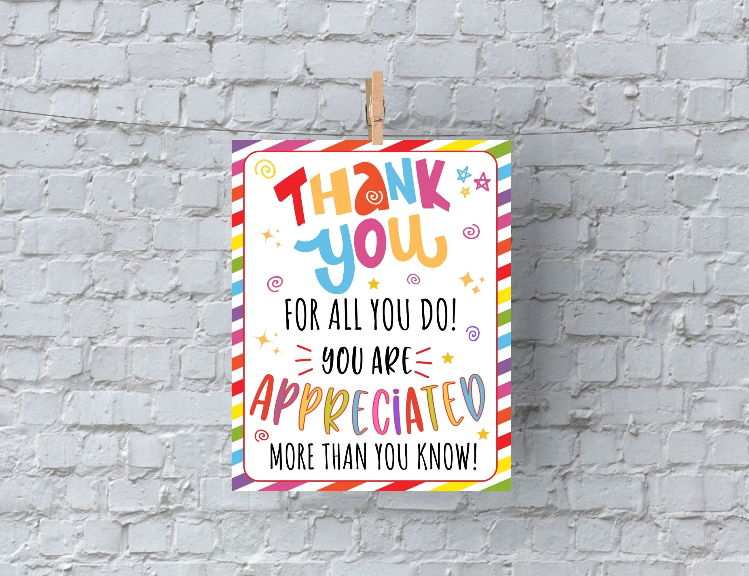 Employee Appreciation Day Sign Printable, Thank You Sign, Appreciation ...