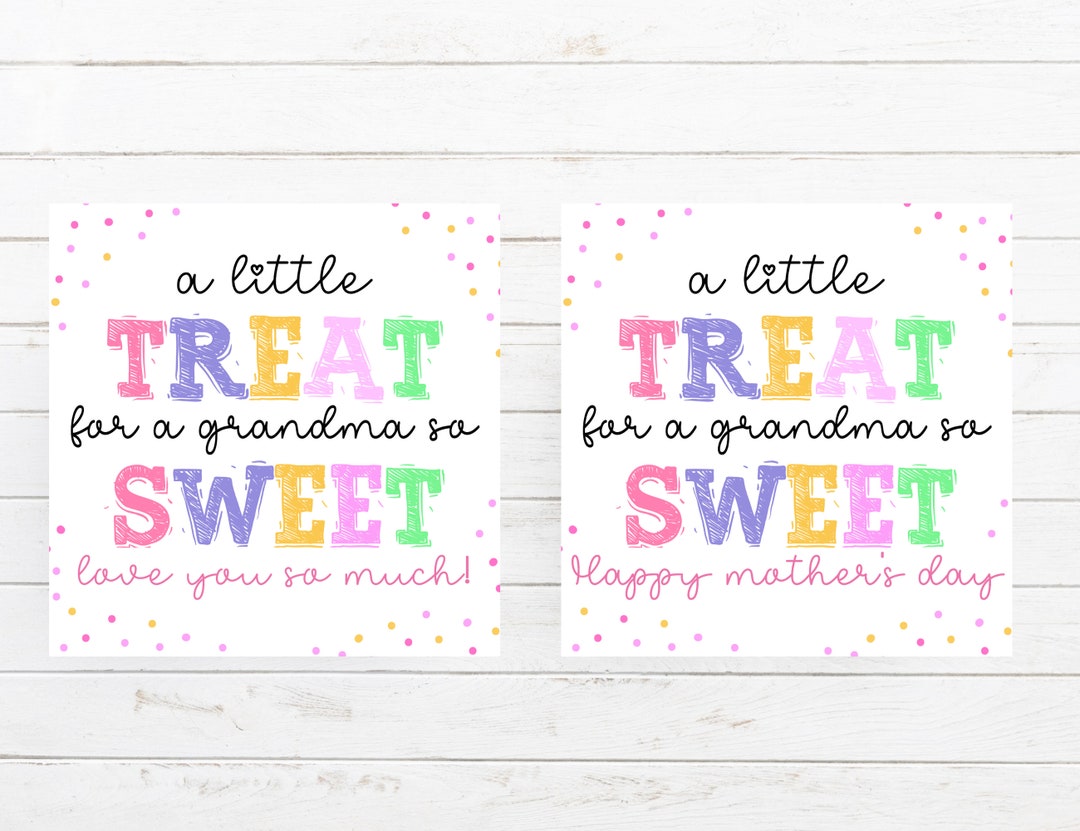 Grandma Gift Tags, Happy Mothers Day Grandmas Gift, Thank You Grandma ...