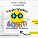 Back to School Tag for Student Gift From Teacher, Sunshine Bright Year ...