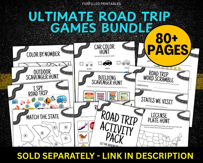 Kids Road Trip Games Activities, Kids Travel Activities Fun, Family ...