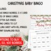 50 Christmas Baby Shower Baby Bingo Cards, Santa Baby Shower Games ...