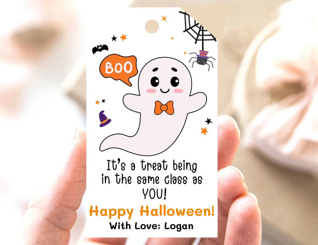 Halloween Classroom Treats Tag, Halloween Classroom Gifts Tag, Same ...