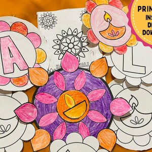 Printable Diwali Craft Kit for Kids, Diwali Kids Craft Activities ...