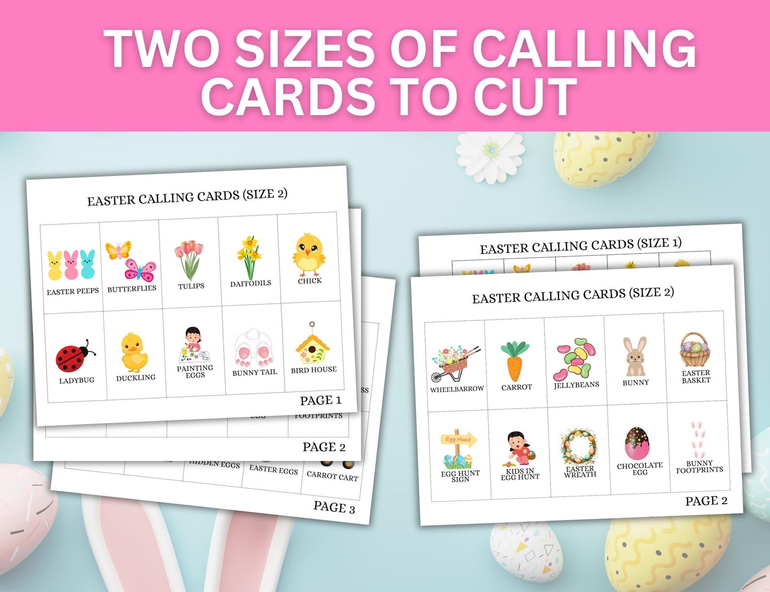 50 Easter Bingo Cards, Easter Bingo Game, Easter Activity for Kids ...