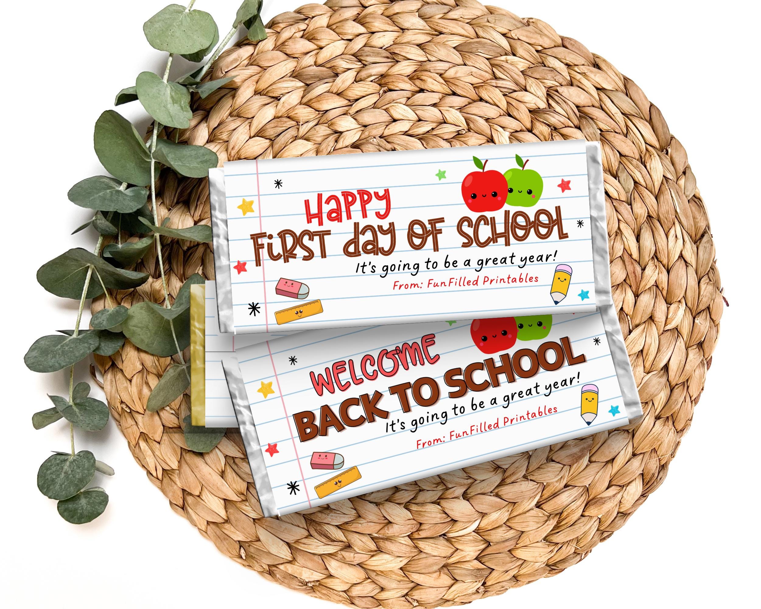 Back to School Chocolate Bar Wrapper, Candy Bar Wrapper, First Day of ...