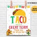 Taco Appreciation Sign, Staff Teacher Team Appreciation, Taco Bout ...