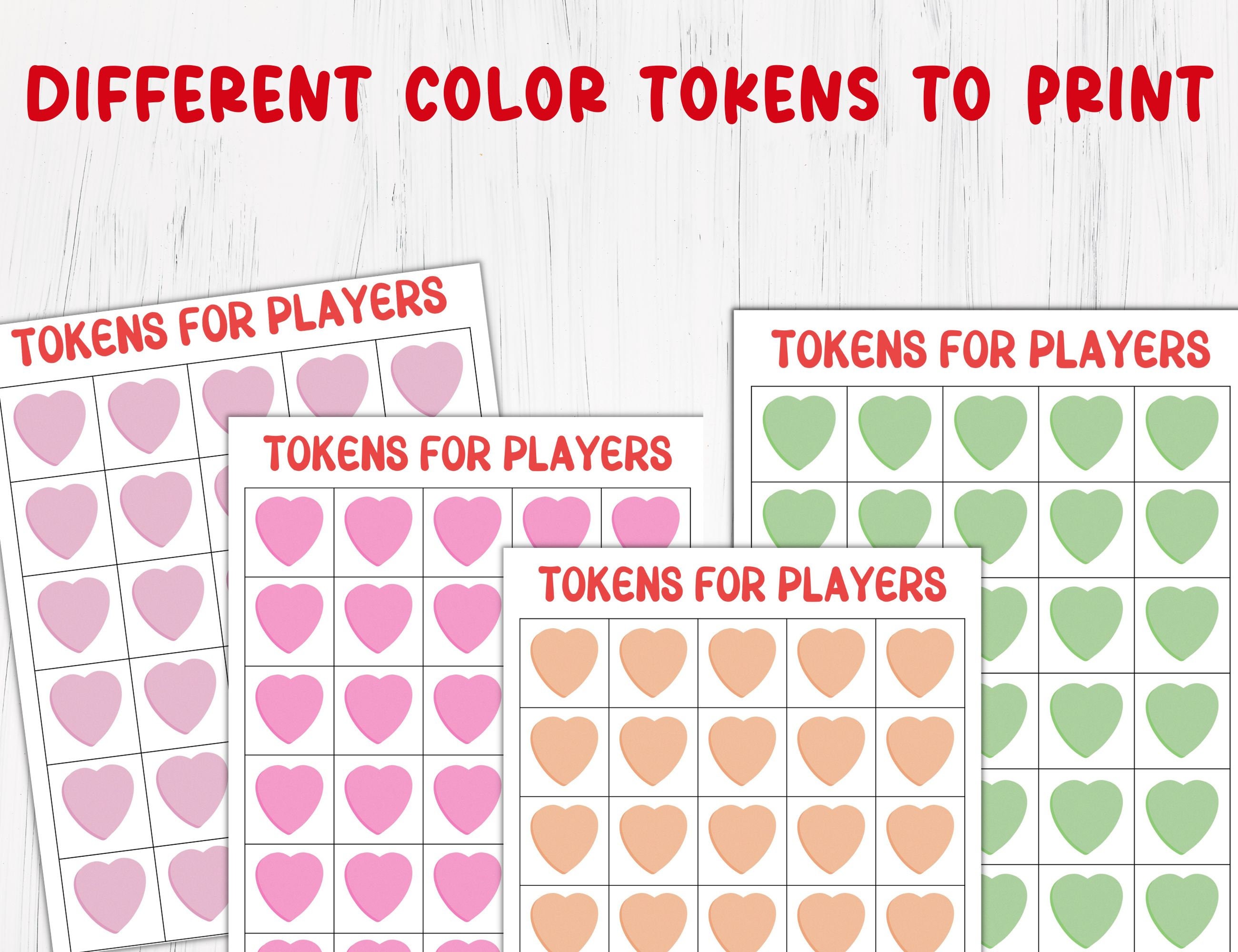 Valentines Day Bingo Conversation Hearts Game 100 Printable - Etsy