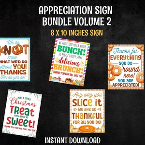 Appreciation Sign Bundle, Staff Appreciation, Teacher Appreciation ...