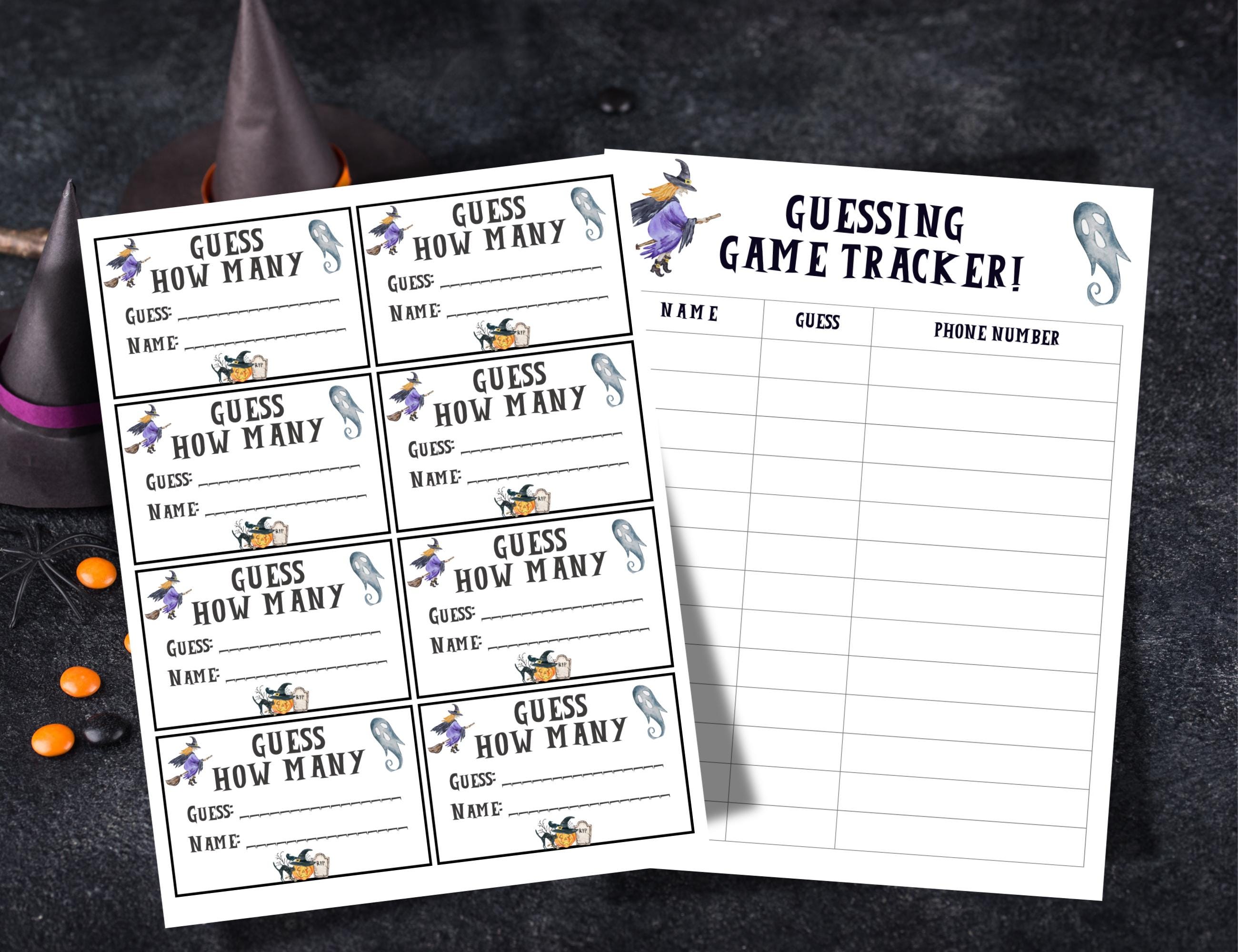 Guess How Many Halloween Guessing Game Printable, Fun Halloween Game ...