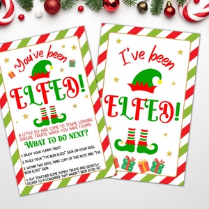 You've Been Elfed Coworker Game, I've Been Elfed Sign Printable, Elfed ...