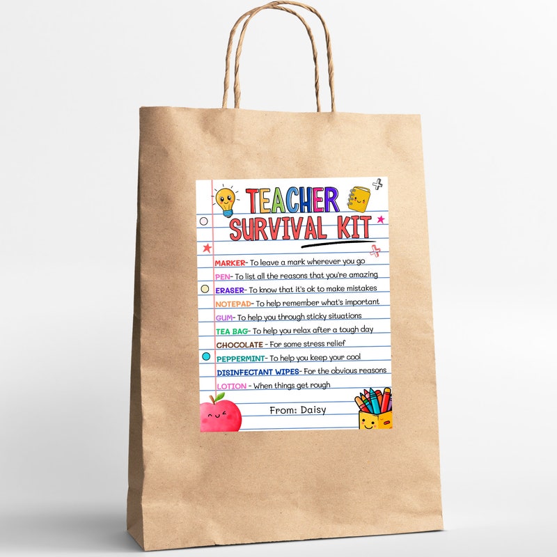 Teacher Back to School Survival Kit - Etsy