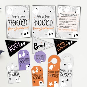 You've Been Booed Printable Halloween Tags Kit, We've Been Booed, Boo ...